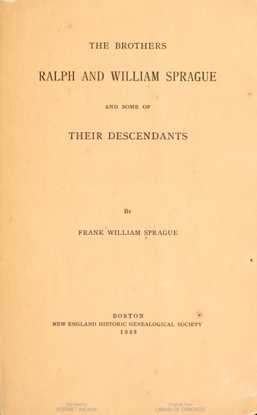 Sprague family | Out of the Archives